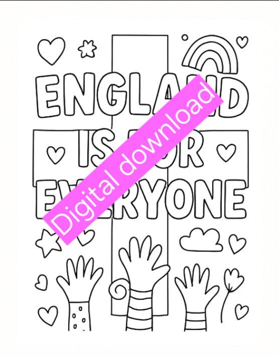 Inclusive England Colouring Pages - Instant Download - Empowering ...