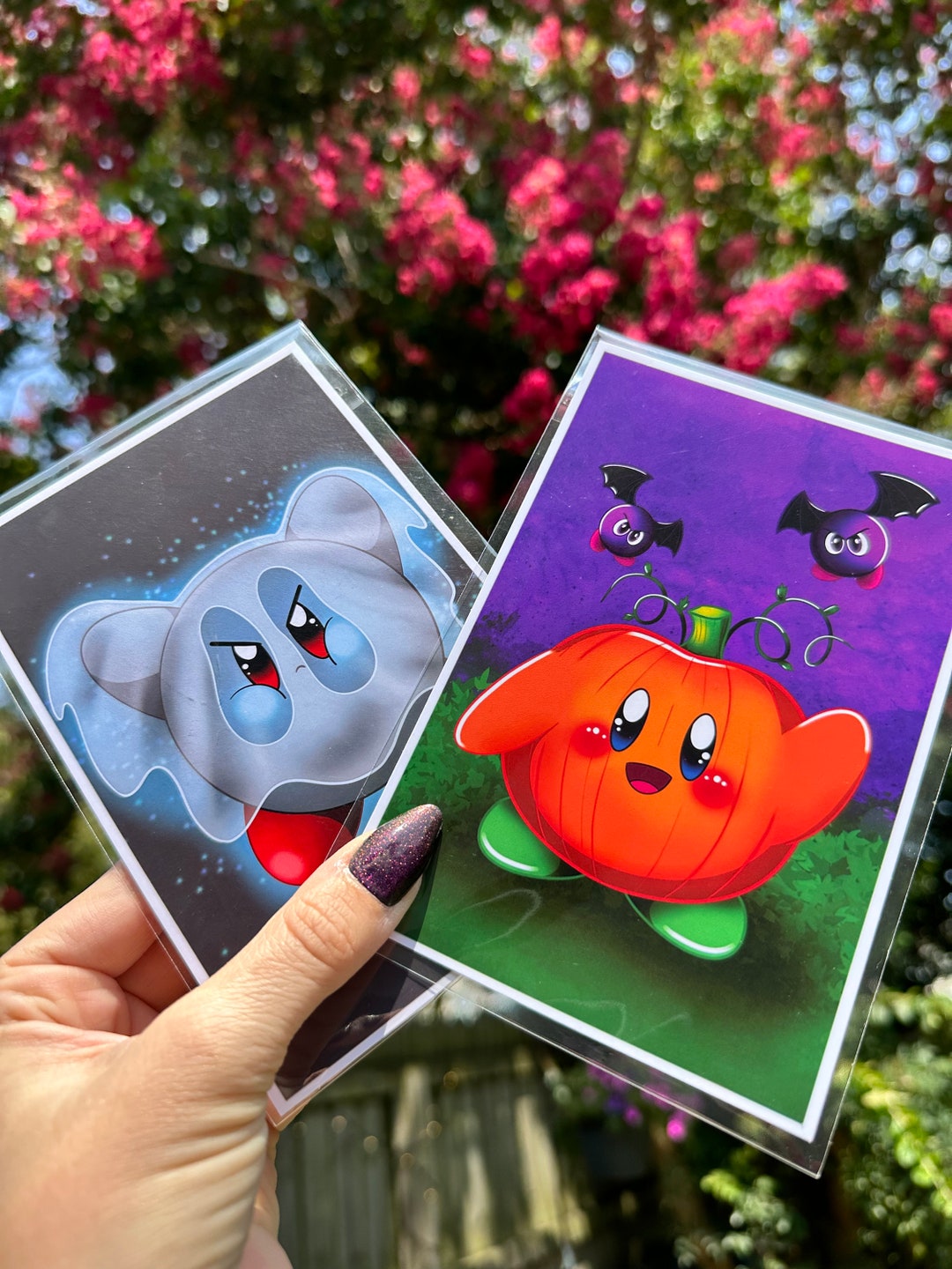 Halloween Kirby Inspired Prints | Spooky Kirby | Pumpkin Kirby | Cute ...