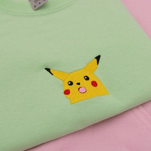 Surprised Pika Embroidered - Choose Between Tshirt / Hoodie / Crewneck ...