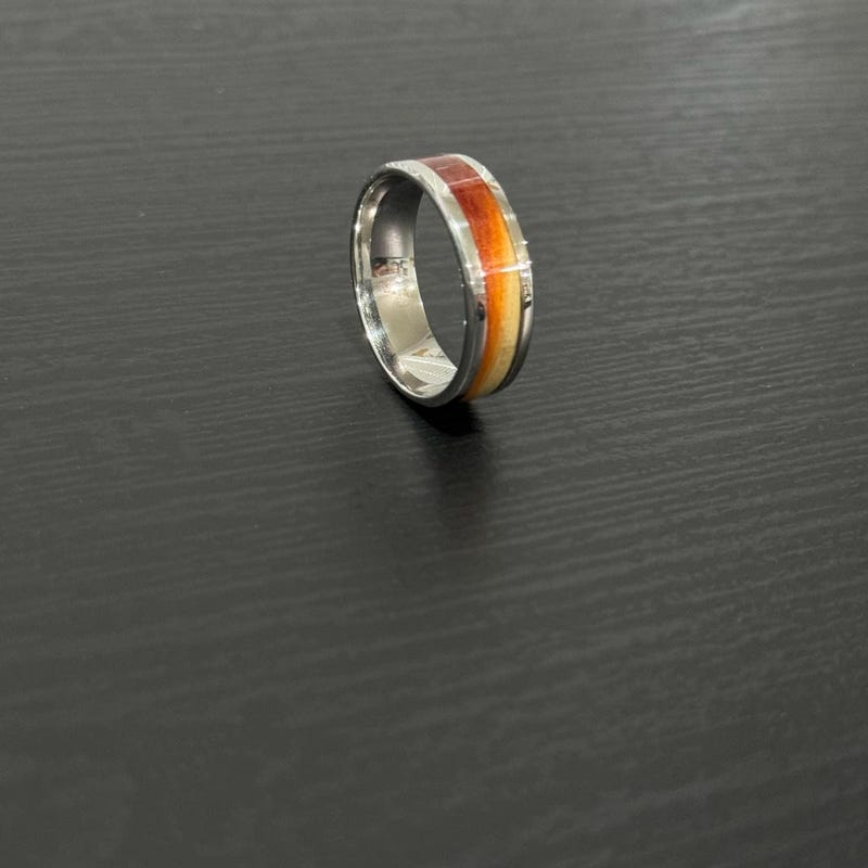 Cedar Inlay Ring - Etsy
