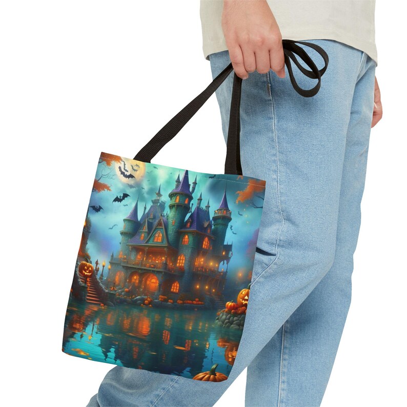 Halloween Castle Party Tote Treat Bag - Etsy