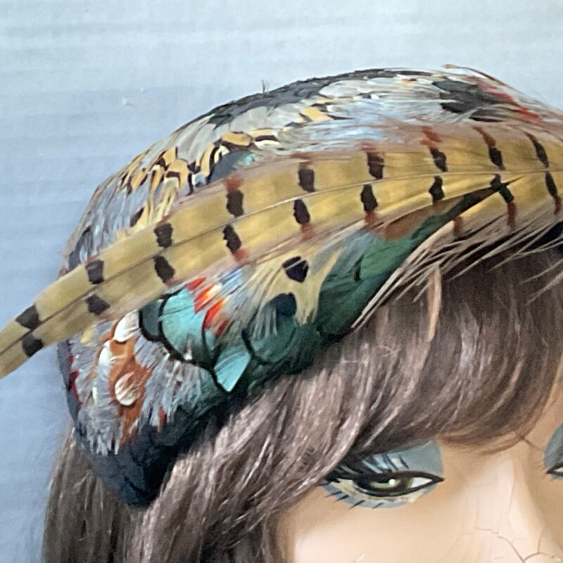 Vintage Feather Hat - Etsy