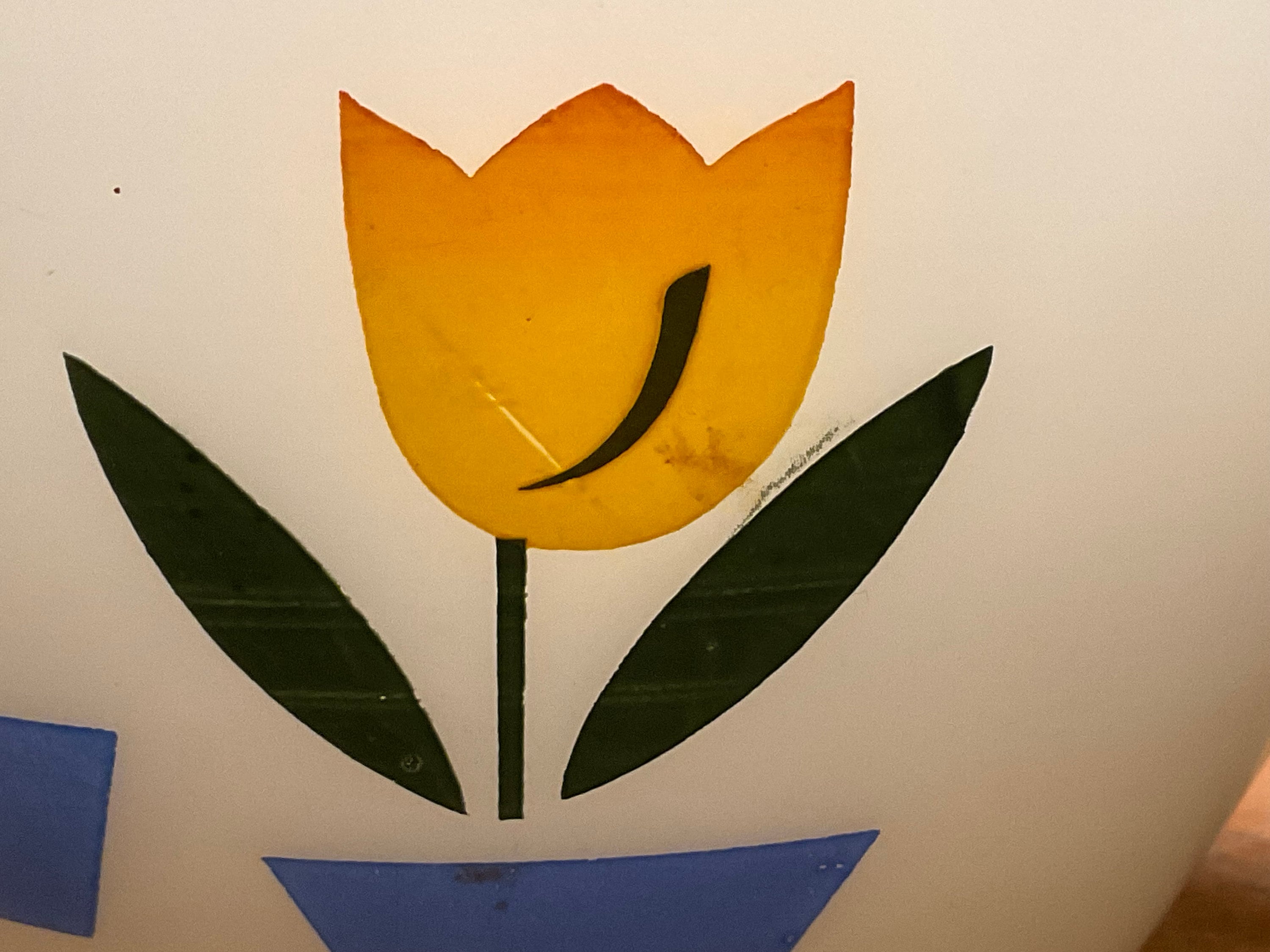 Vintage MCM 1950s Anchor Hocking Fire King Tulip Pattern Large Glass ...