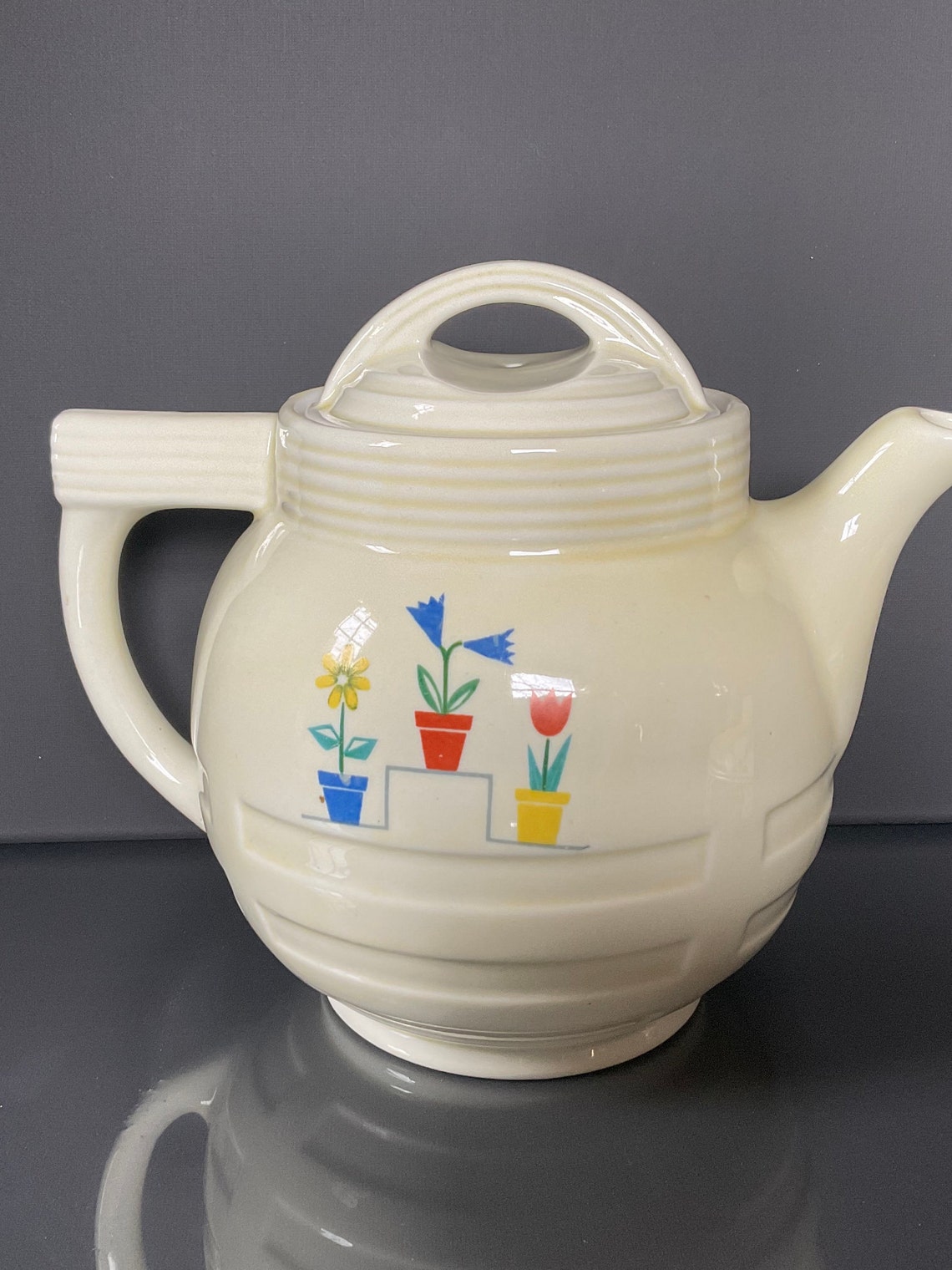 Vintage 1950s Ceramic Drip-o-lator Coffee Pot With Lid in Potted ...
