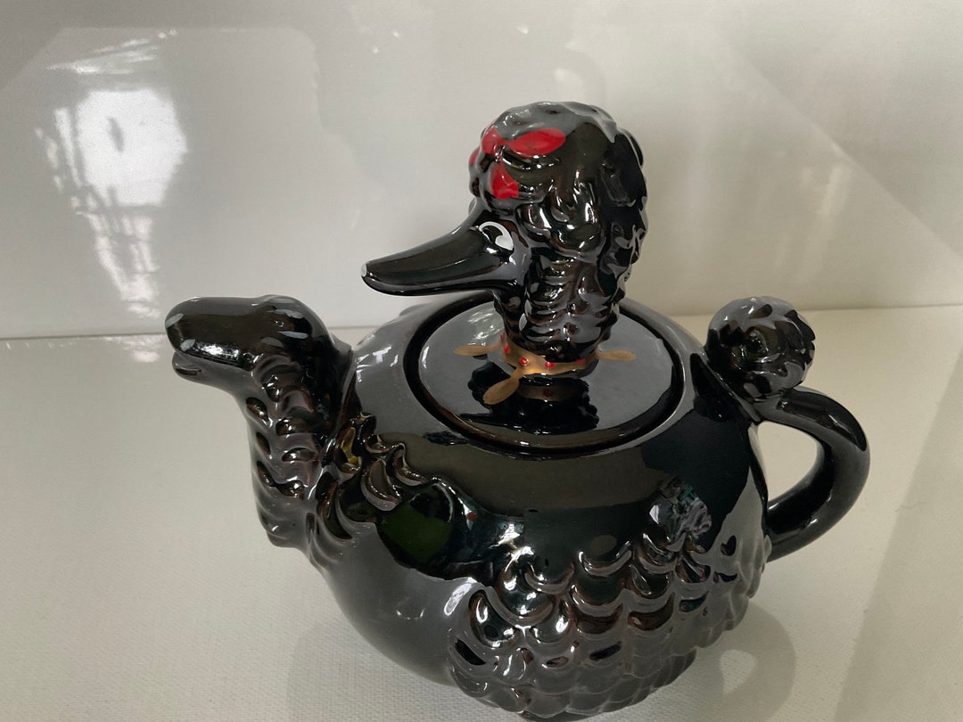 Vintage 1950’s Black Poodle Tea Pot Redware Ceramics Made in Japan Sold ...