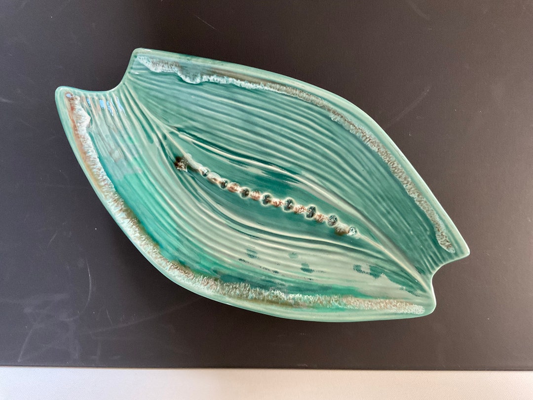 Vintage Mid Century Atomic Retro Green Ceramic USA Pottery Ash Tray - Etsy