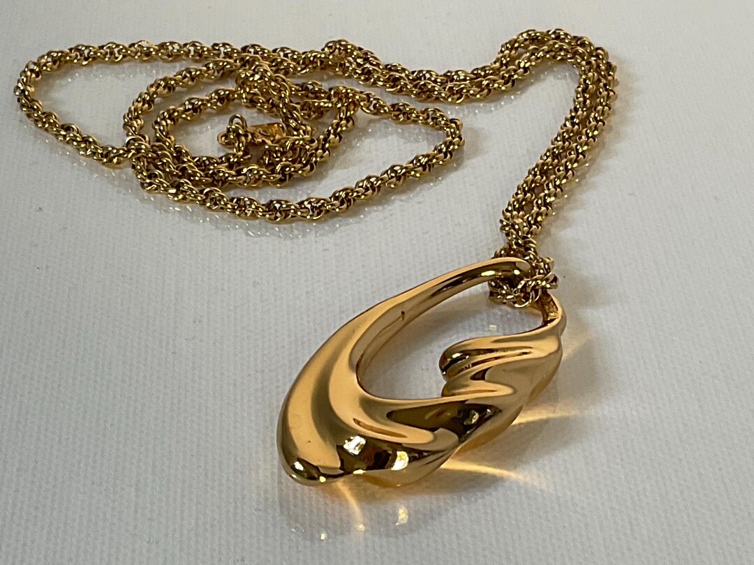 Vintage MCM Gold-tone Monet Costume Jewelry 27” Chain Necklace With ...