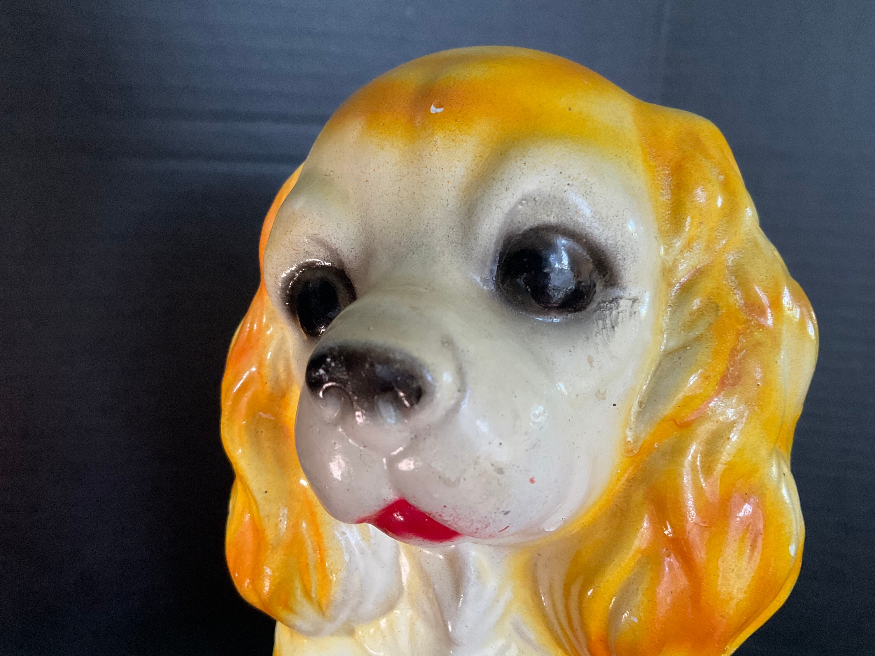 Large Vintage Mid Century 1950s Adorable Chalkware Spaniel - Etsy