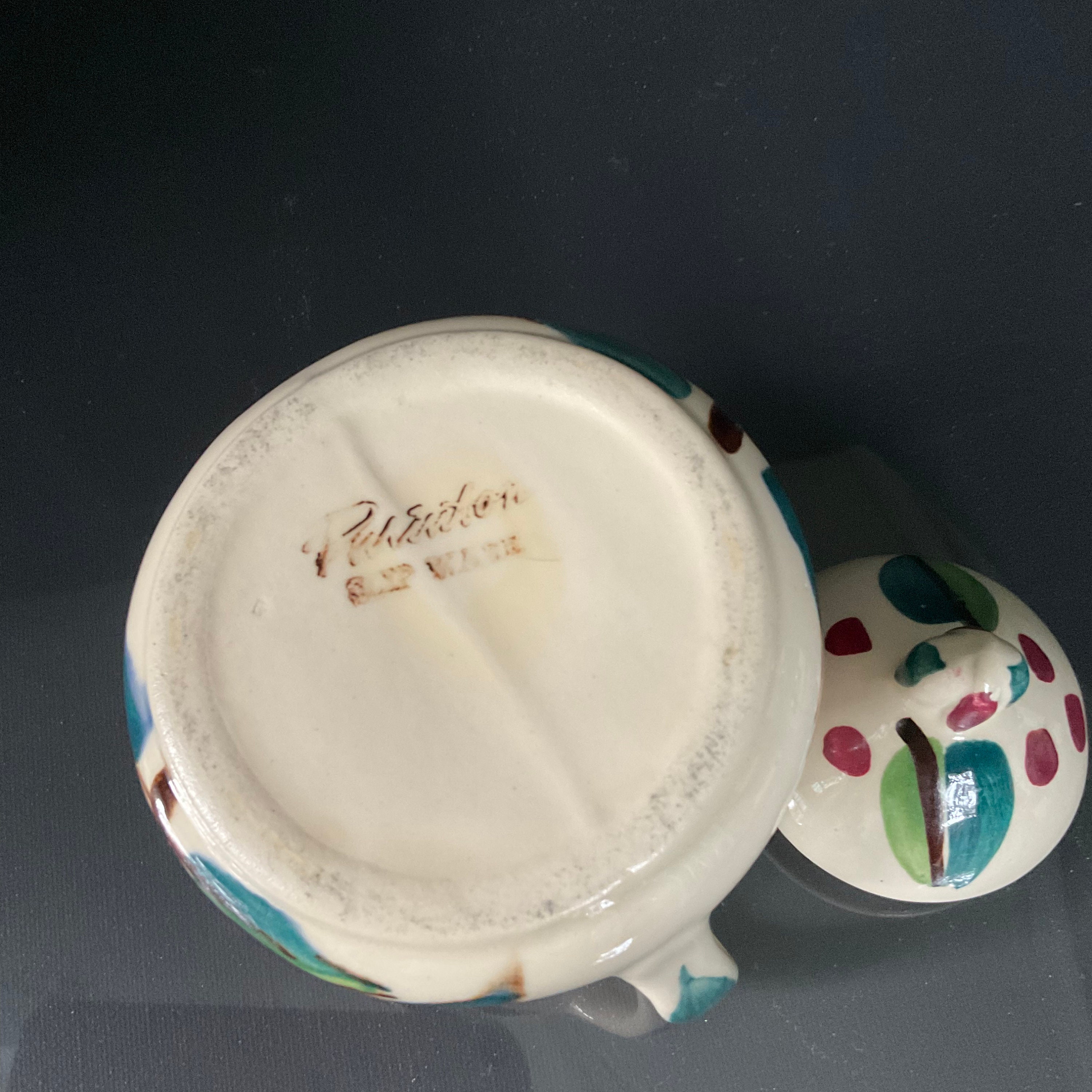 Vintage 1950s Purinton Pottery Apple Pattern Slip Ware Sugar - Etsy