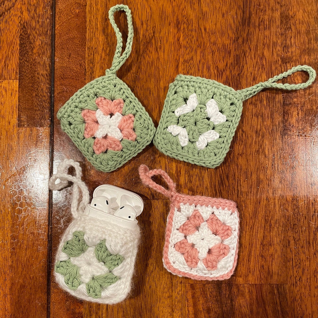 Crochet Granny Square Airpods/ Headphones Case Pouch - Etsy