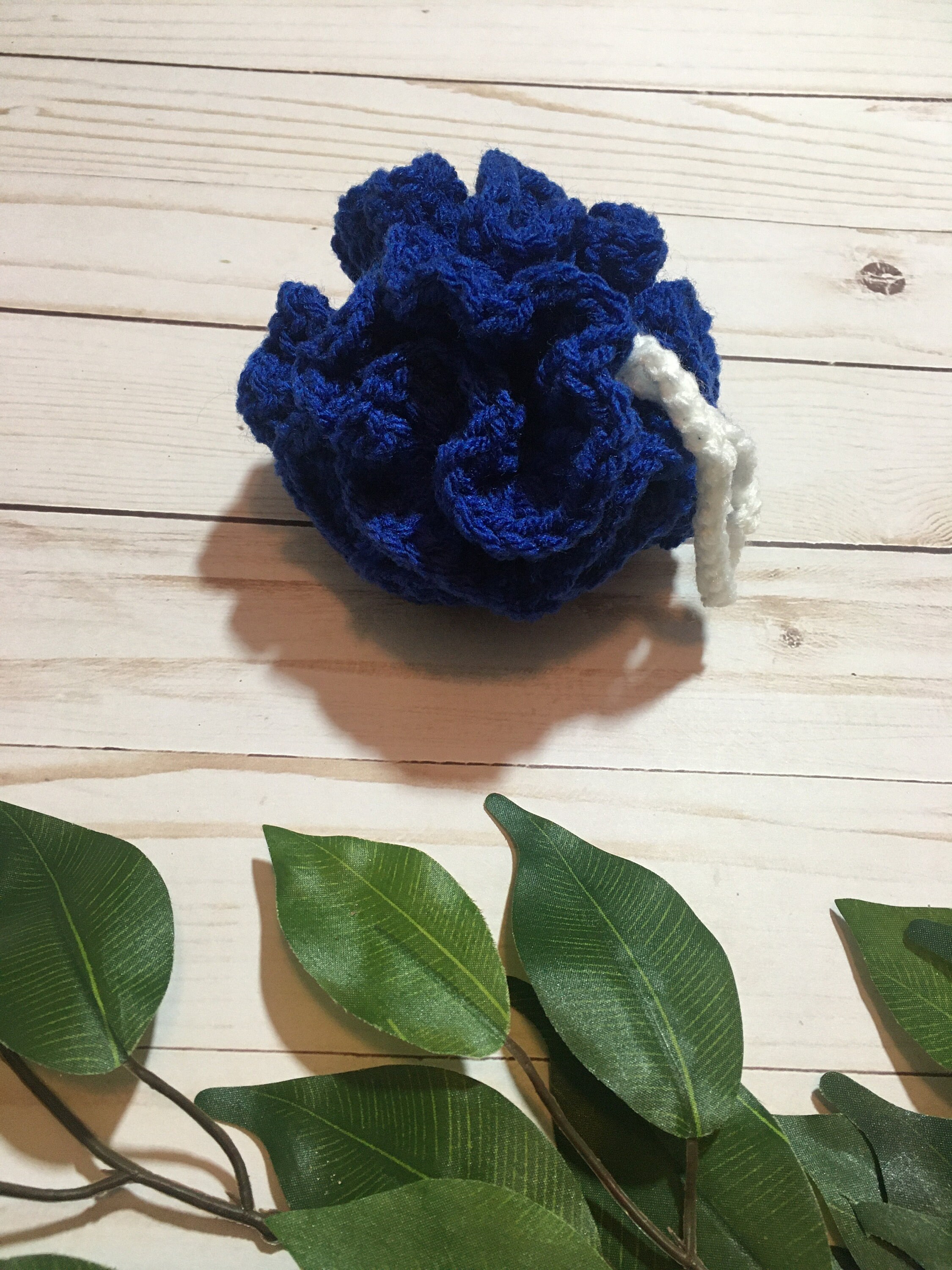 Blue Washable Shower Bath Loofah Crocheted and Ecofriendly | Etsy
