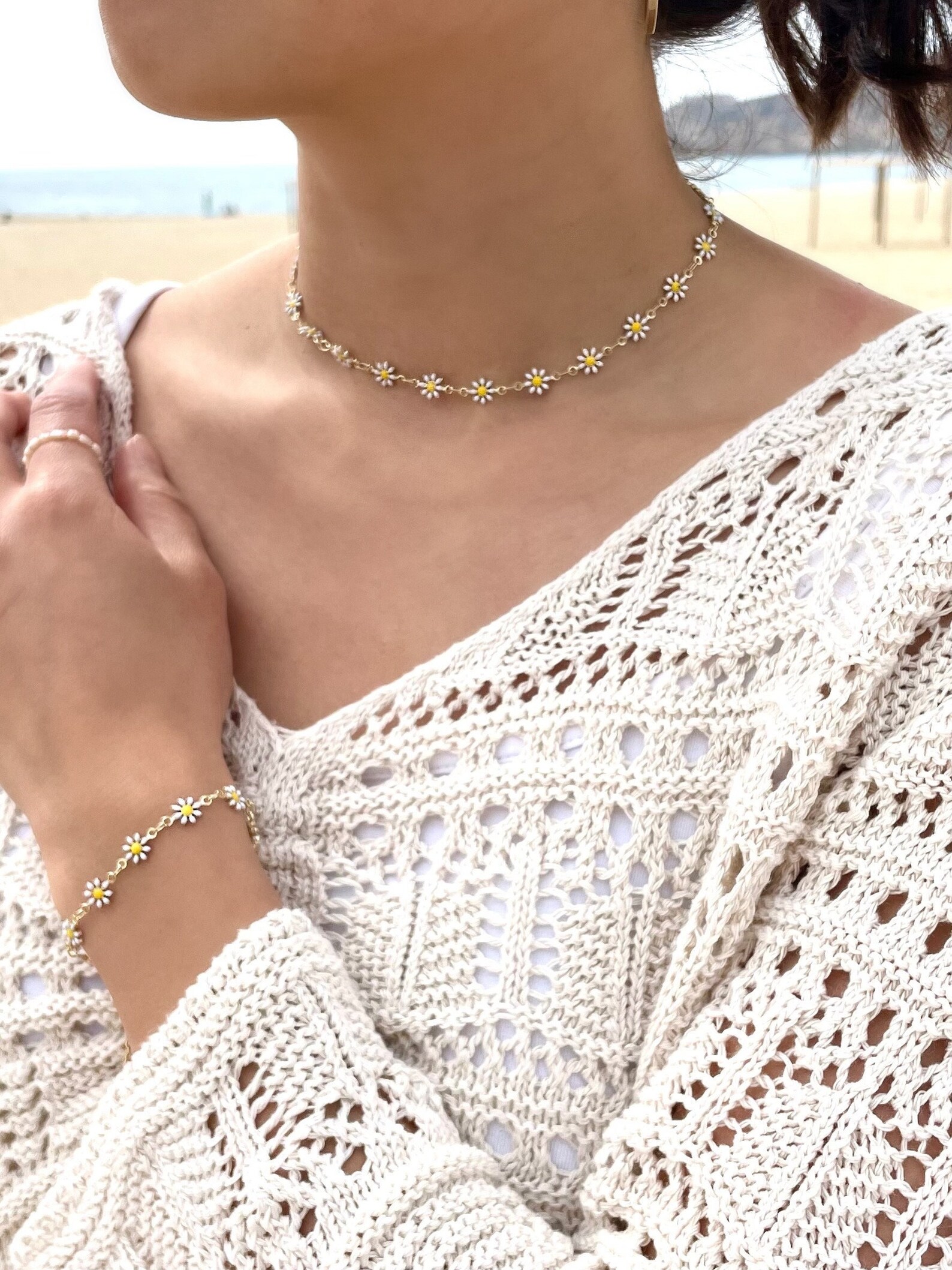 Daisy Chain Daisy Necklace Flower Chain Flower Chain Daisy Chain Gold ...