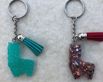 Alpaca Felted Keychain - Etsy