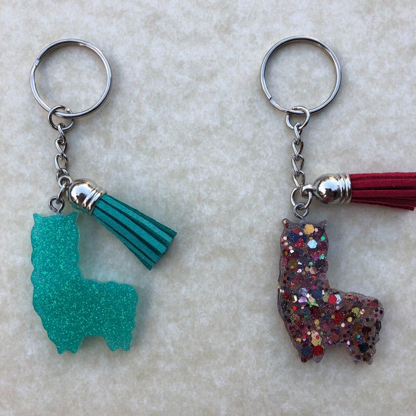 Red Alpaca Keychain - Etsy