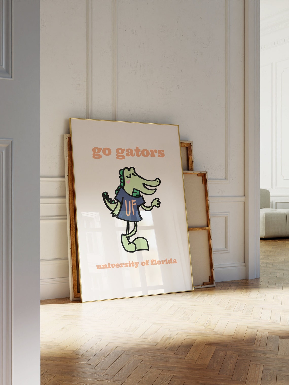 University of Florida Go Gators Print / UF Wall Art Poster, Decor, Hand ...