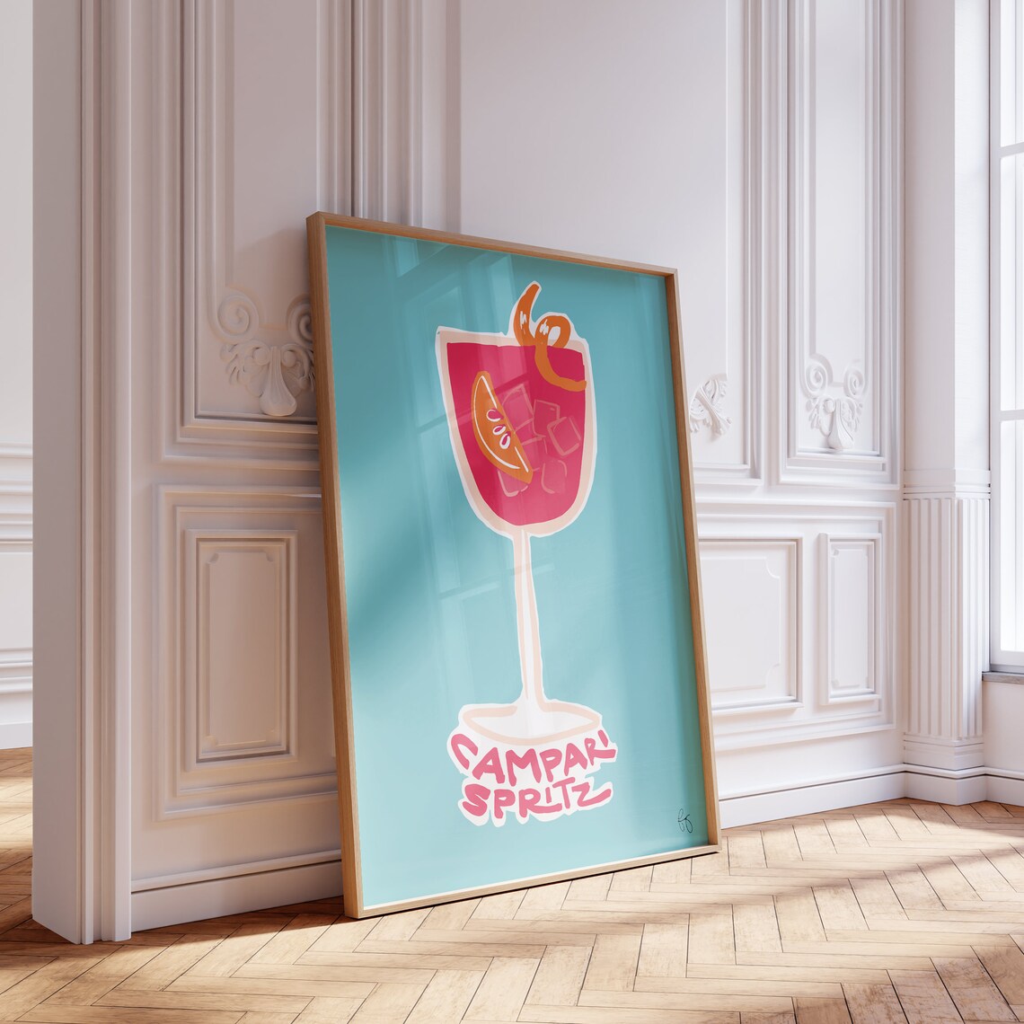 Campari Spritz Art / Vintage Bar Cart Cocktail Poster Print, Decor ...