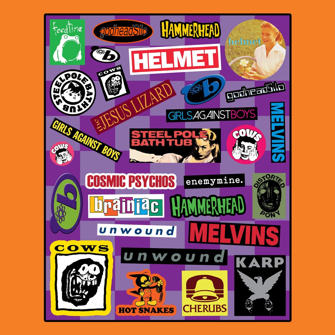 Sticker Sheet #2 Noise Rock Phone/mini Stickers Brainiac Cows ...