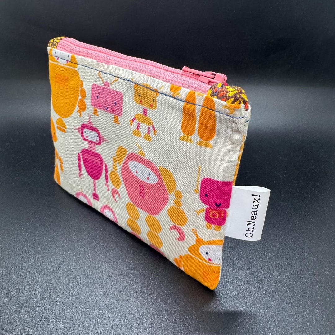 Robot Zippered Pouch - Etsy