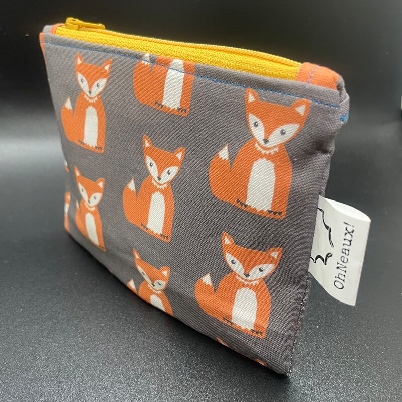 Fox Zipper Pouch - Etsy