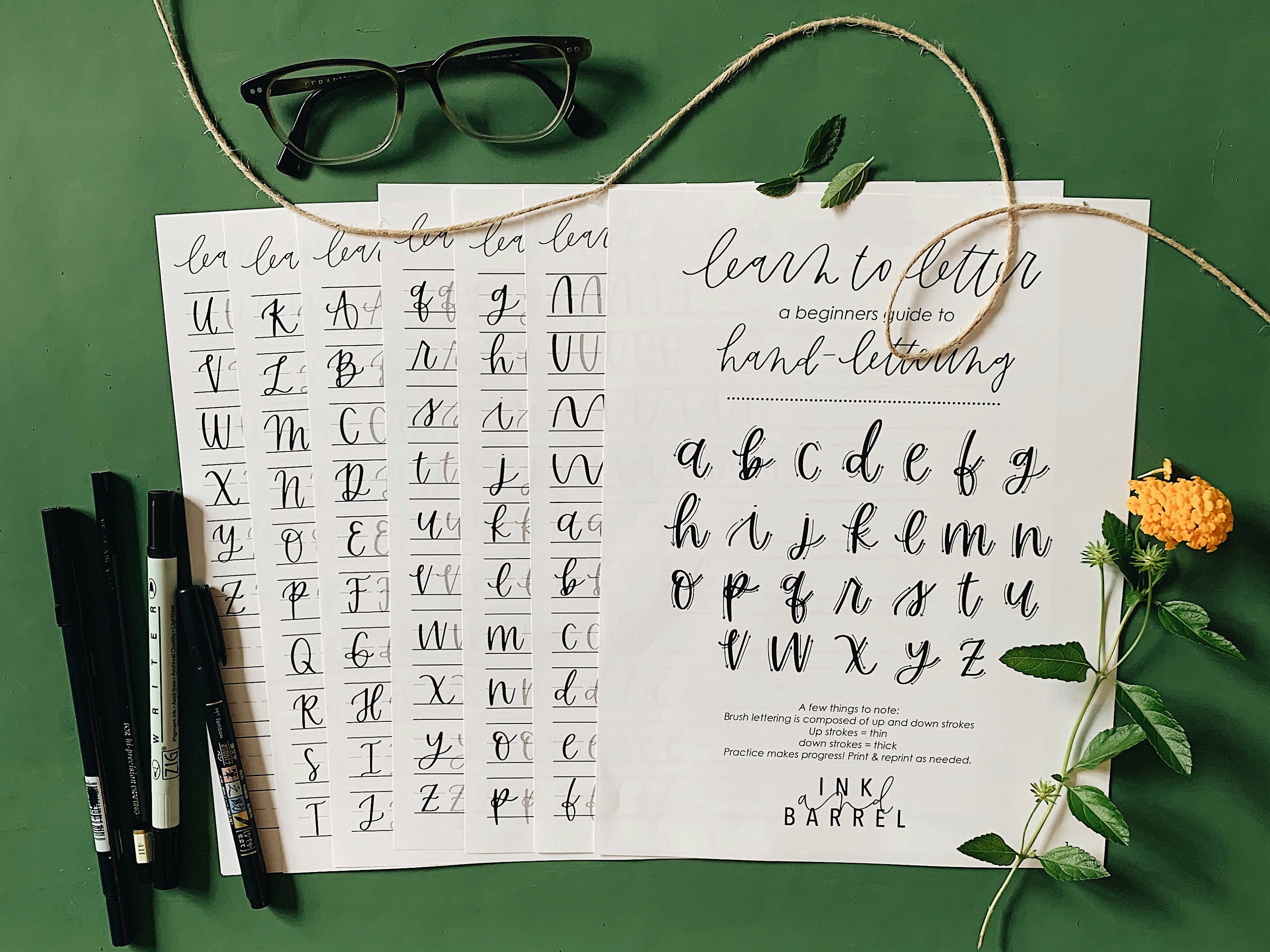 Hand-lettering Worksheets DIGITAL DOWNLOAD - Etsy