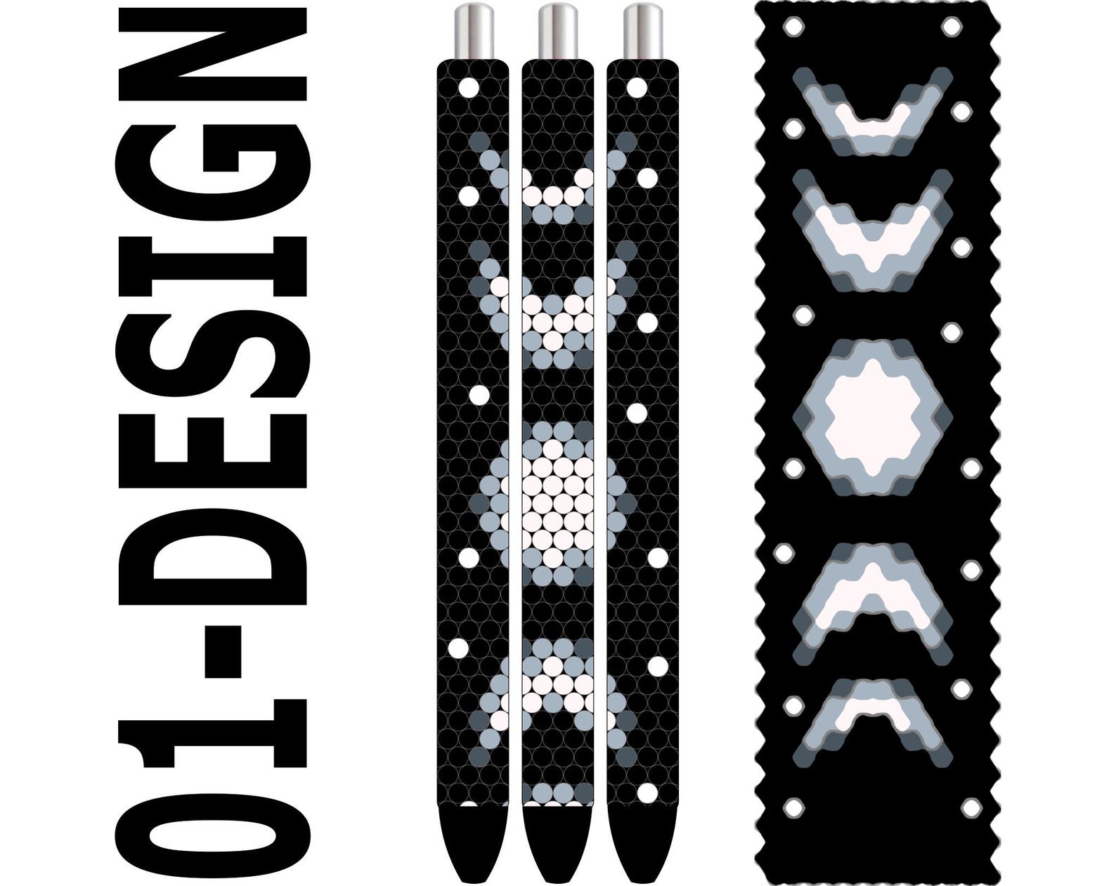 Rhinestone Pen Template – Moon SS10 Bling PDF for Inkjoy, Makerflo ...