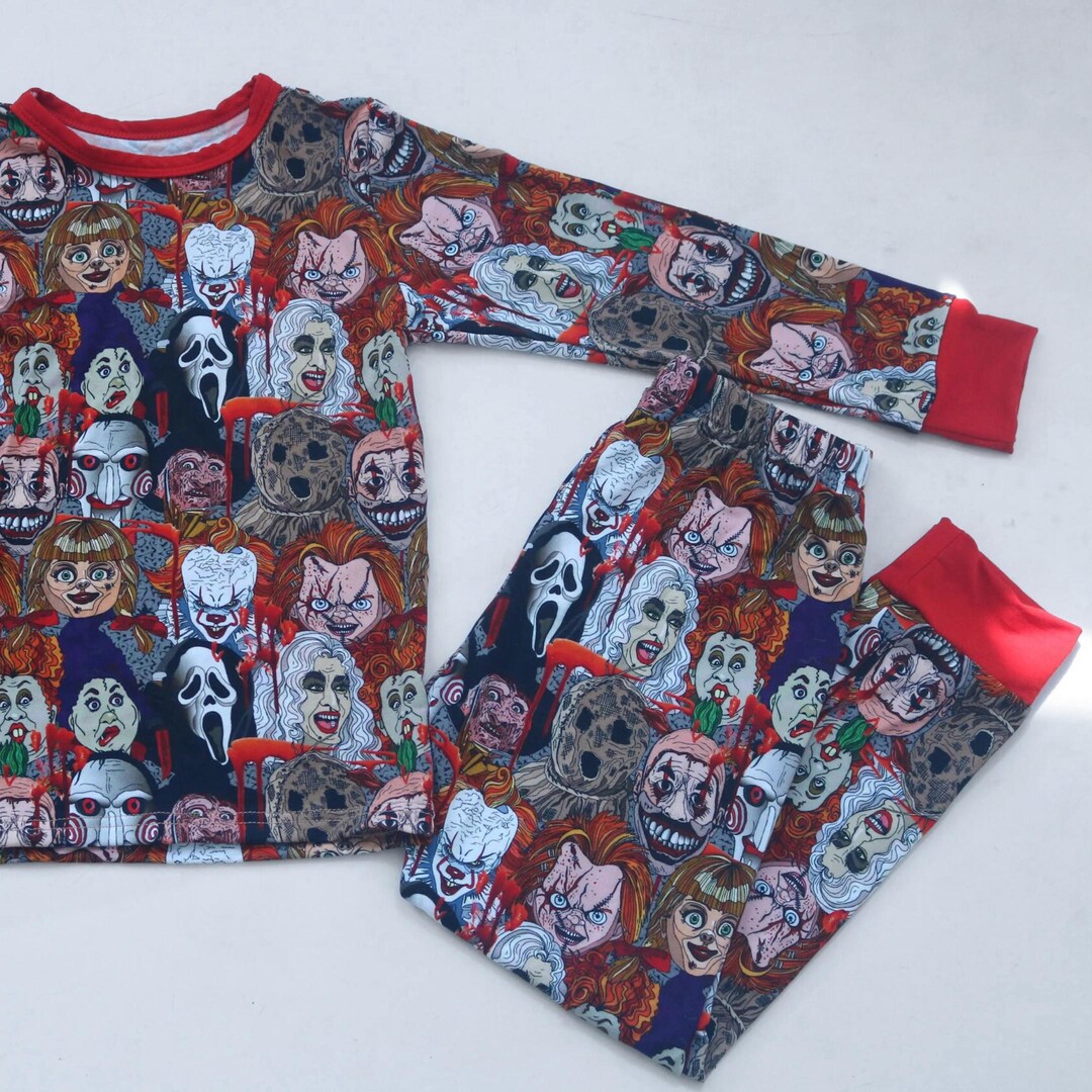 Horror Bamboo Pajamas / Halloween Bamboo Pajamas - Etsy