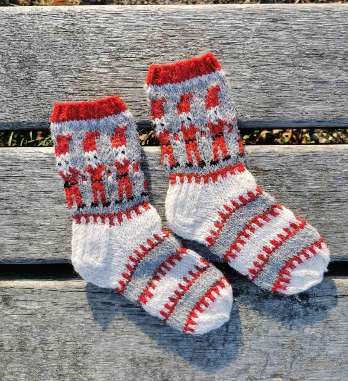Knitted Winter Socks With Dwarfs for 5-6 Age Child - Etsy
