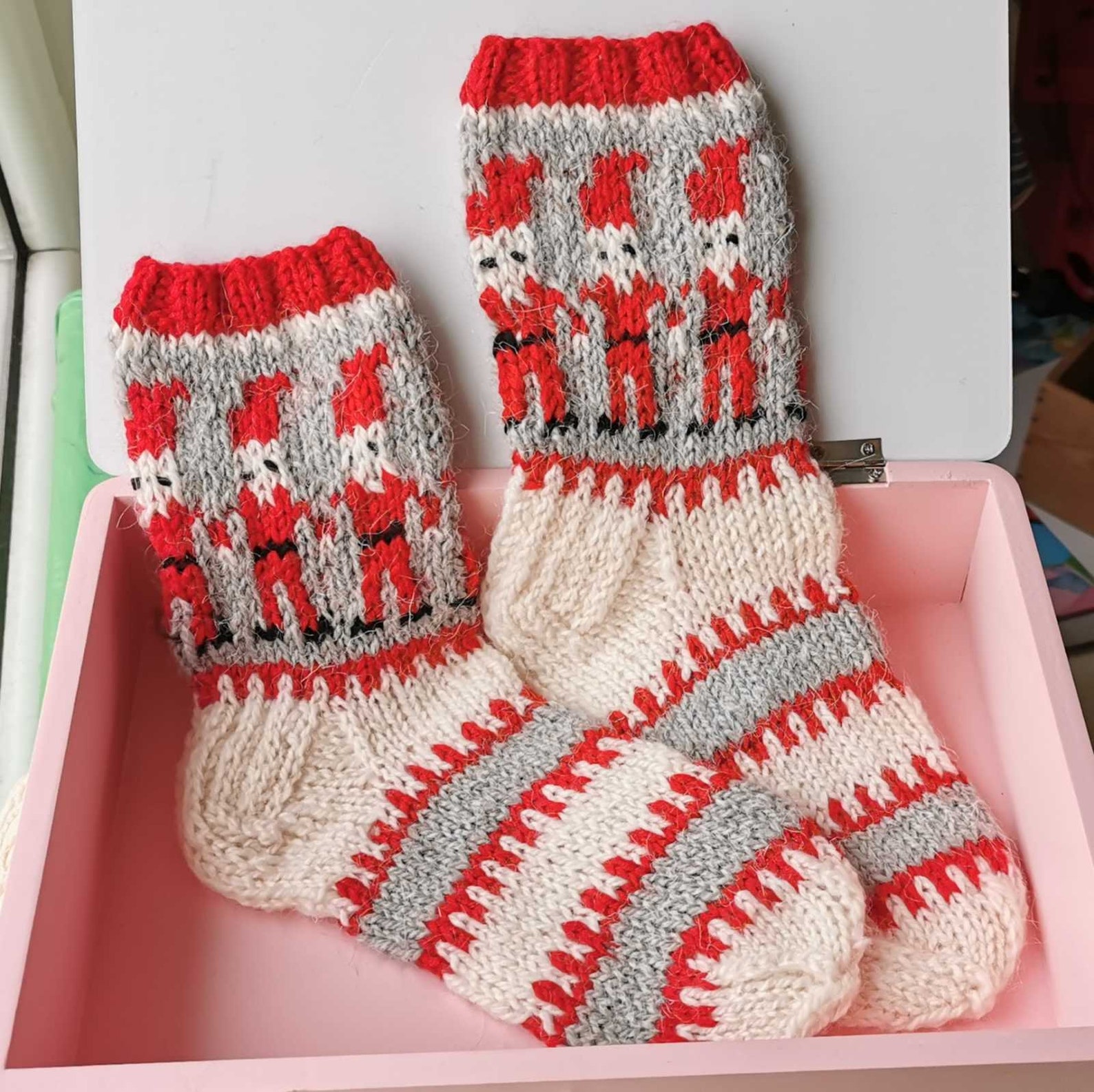 Knitted Winter Socks With Dwarfs for 5-6 Age Child - Etsy