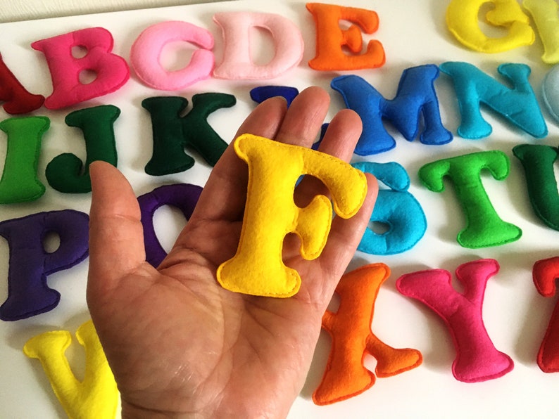 Alphabet Made of Felt Letters of the English Alphabet. Soft | Etsy