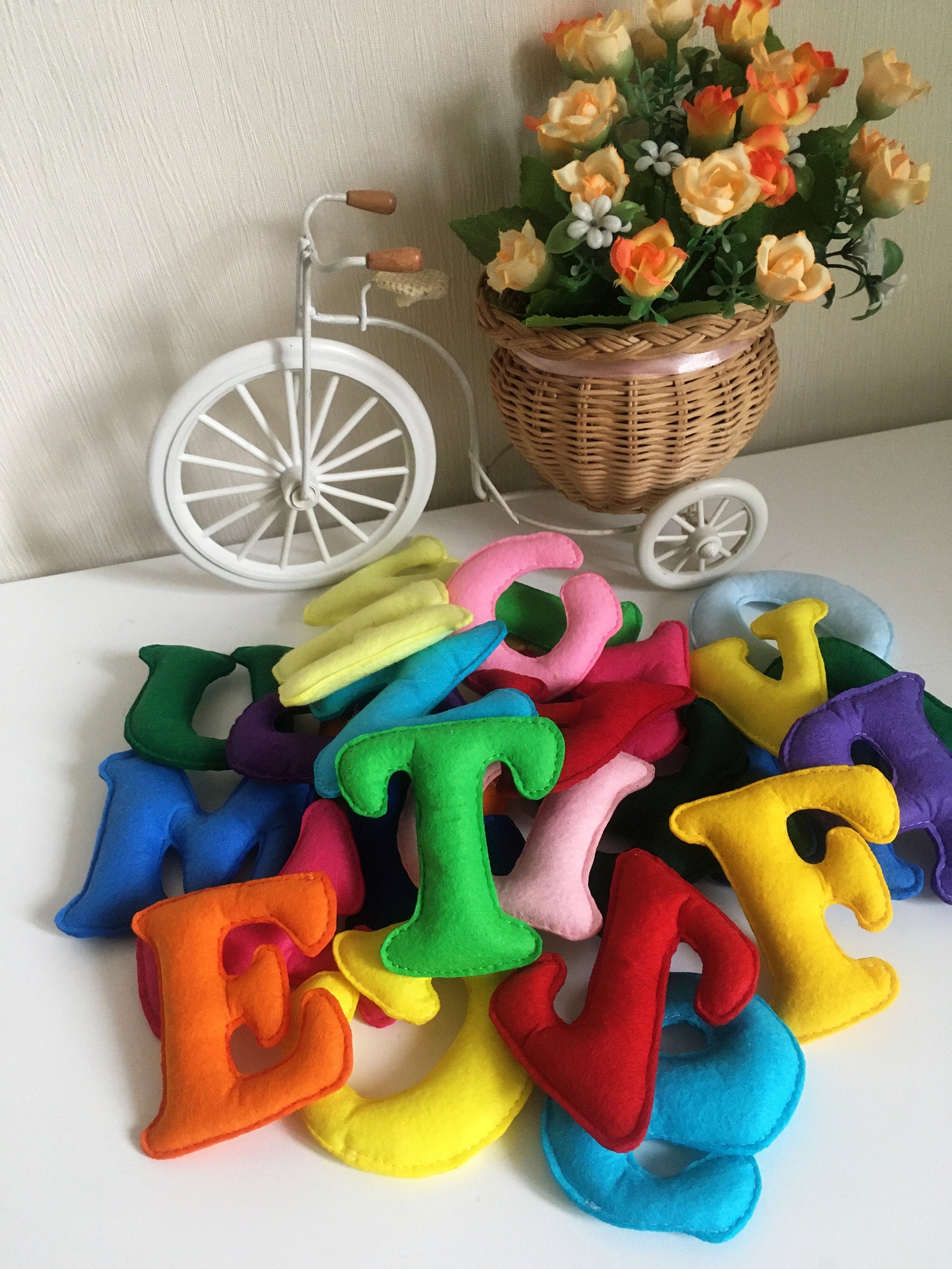 Alphabet Made of Felt Letters of the English Alphabet. Soft | Etsy