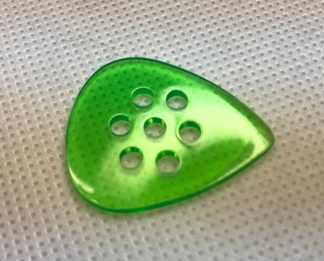 Green Guitar Pick With Grip Hole Pick for Musician Gift for Bassist ...