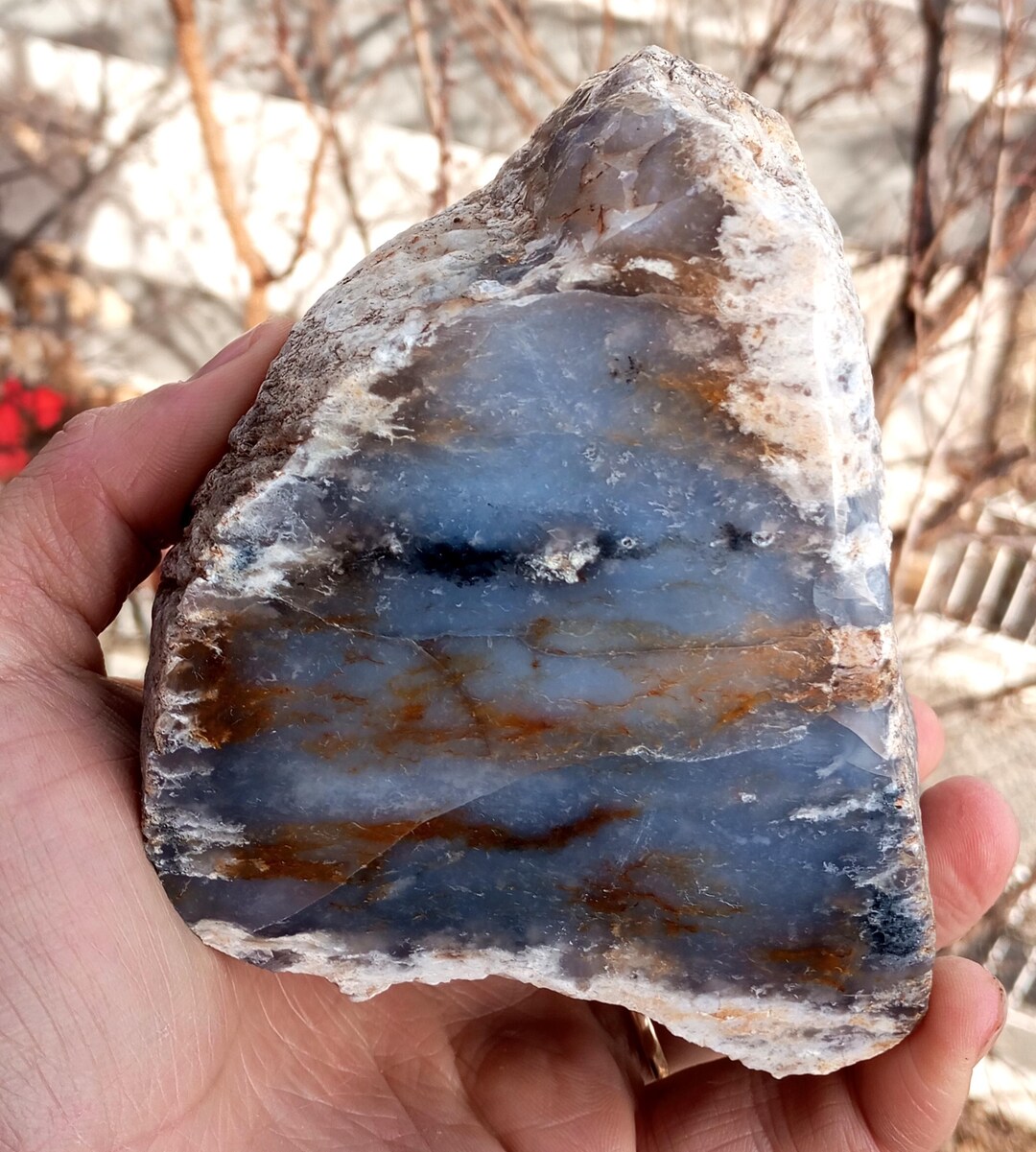 Mirror Polished Good Color Blue Chalcedony Uv Reactive - Etsy