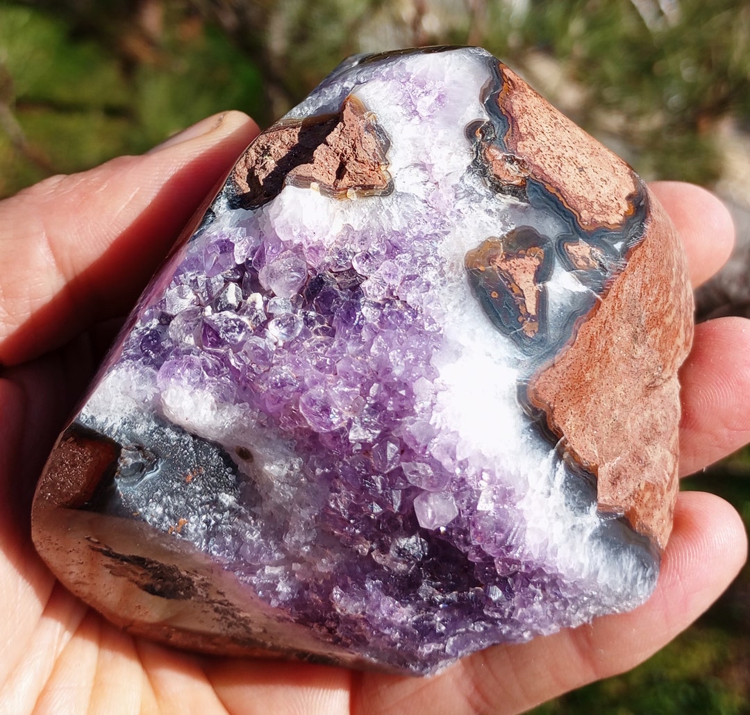 Good Color Amethyst on Andesite - Etsy
