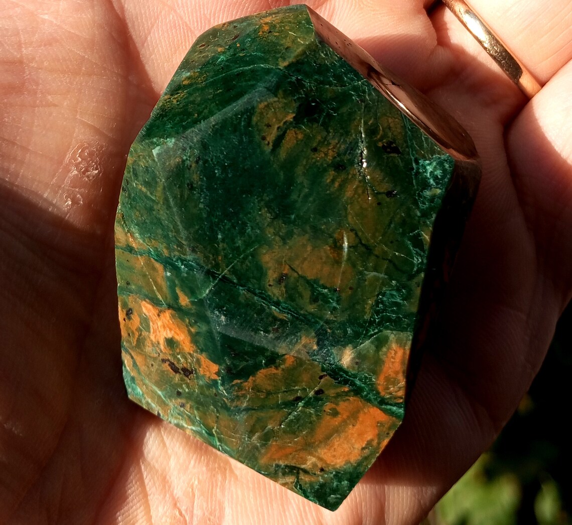 Mirror Polished Marvelous Dark Green Chrysopal , Nickel Opal - Etsy