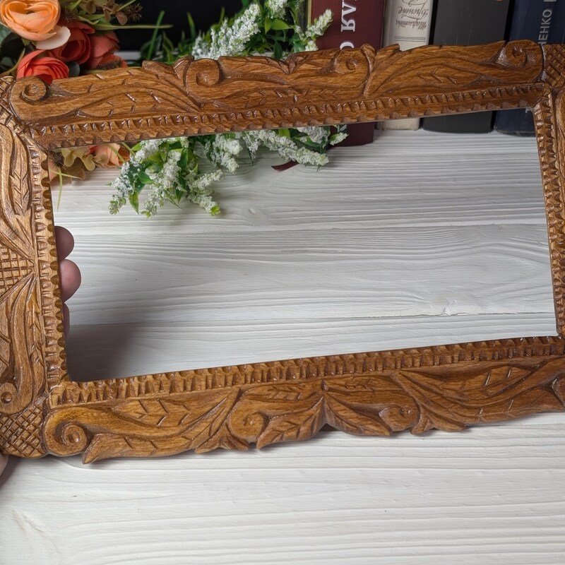Carved Wood Frame - Etsy