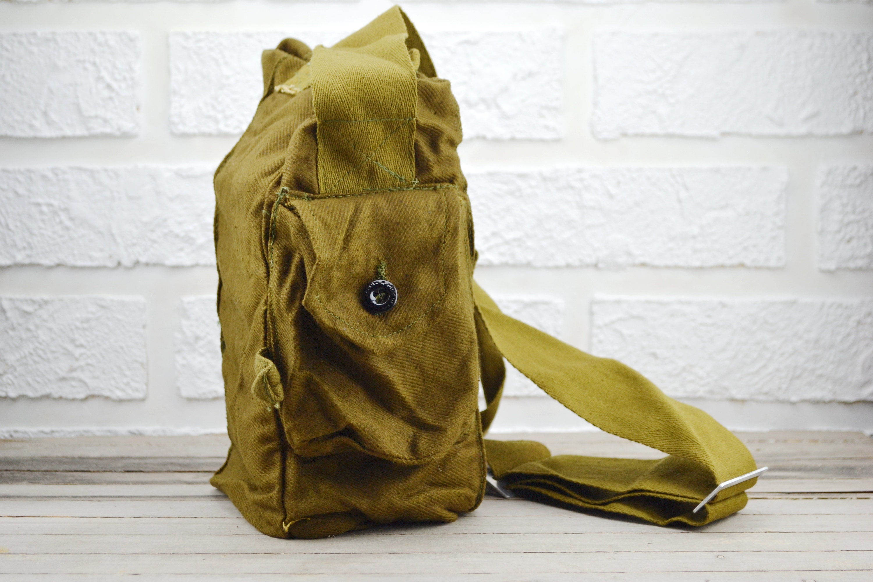 NOS Soviet Military Bag for a Gas Mask EDC Bag. Red Army Bag . Military ...