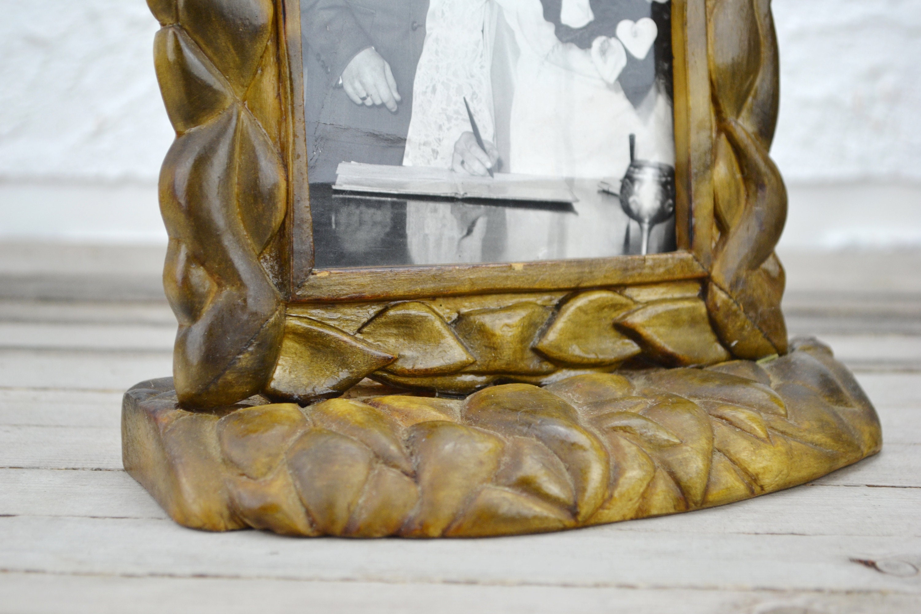 Wooden Photo Frame . Carved Photo Frame . Old Frame. Vintage | Etsy