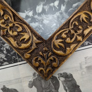 1970s Carved Wooden Photo Frame: Vintage Wall Decor - Etsy