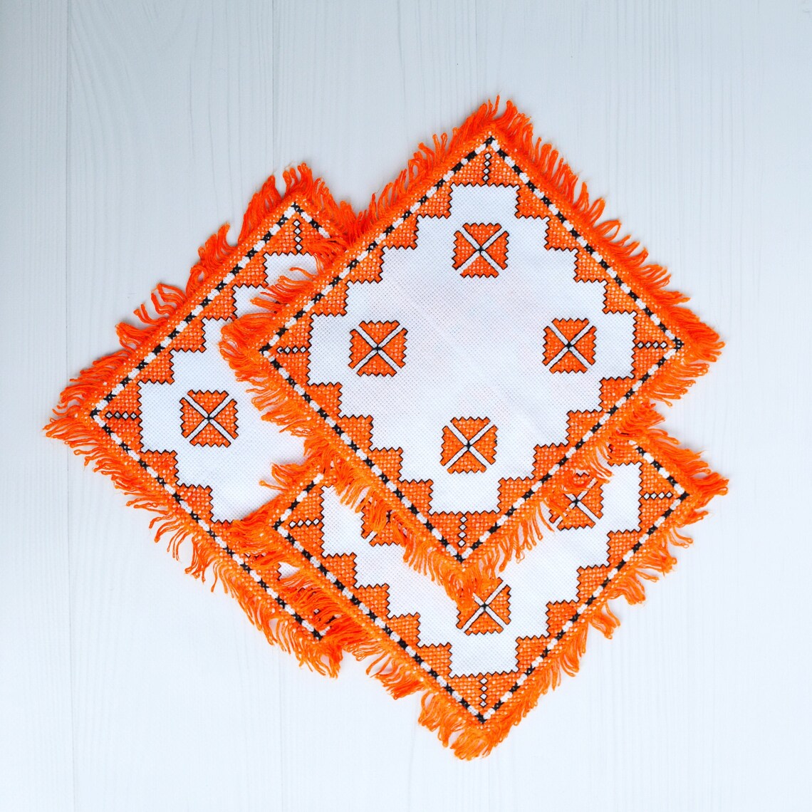 Ukrainian Embroidered Table Napkins . Antique Embroidered . Ukraine ...