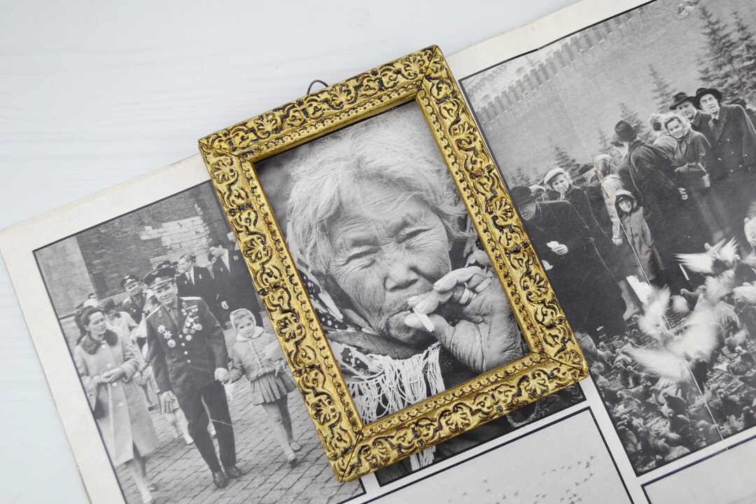 Antique Wooden Photo Frame . Carved Photo Frame . Old Frame. Vintage ...