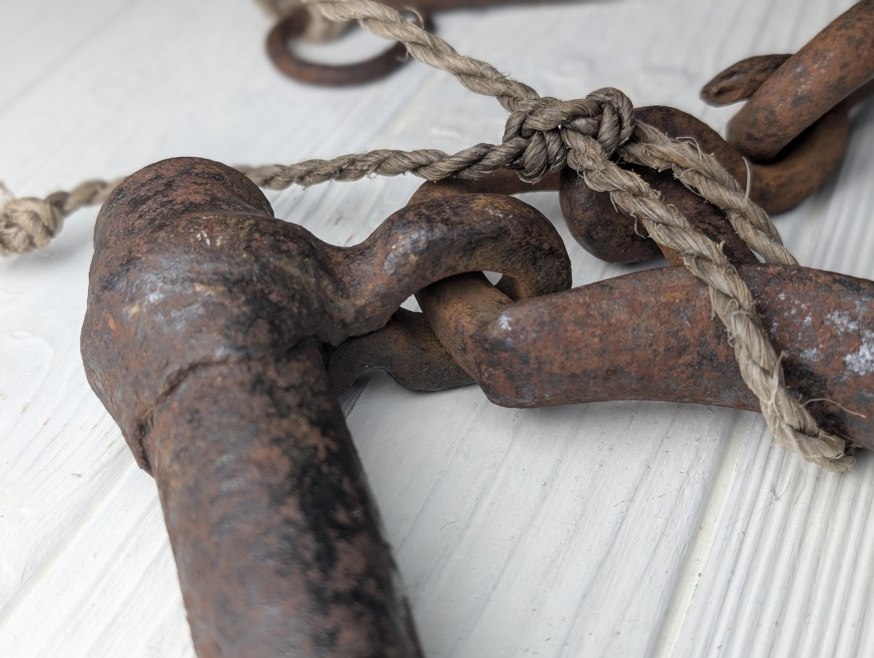 Antique Forged Iron Shackles – 18th-19th Century Hand Forged Artifact ...