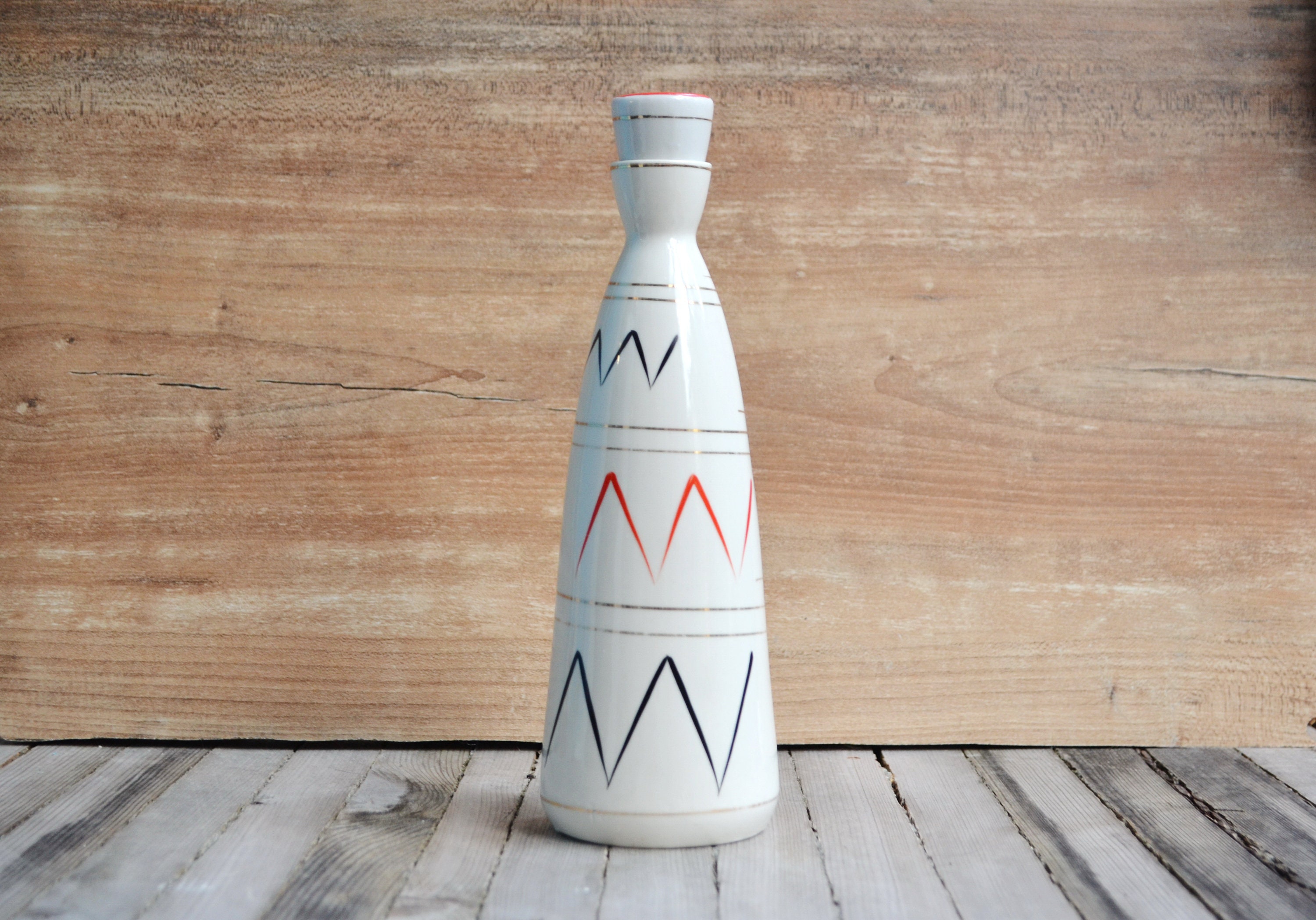 Antique RARE porcelain Decanter hand painted ceramic | Etsy