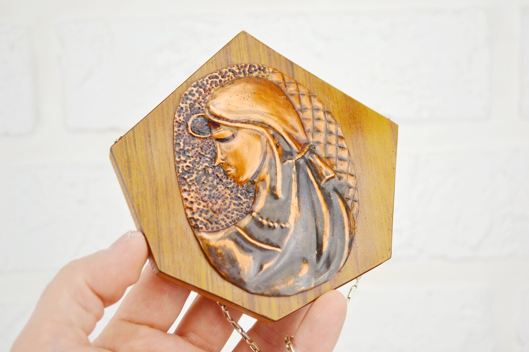 Vintage Copper Woman Portrait Wall Decor, USSR 1970s - Etsy