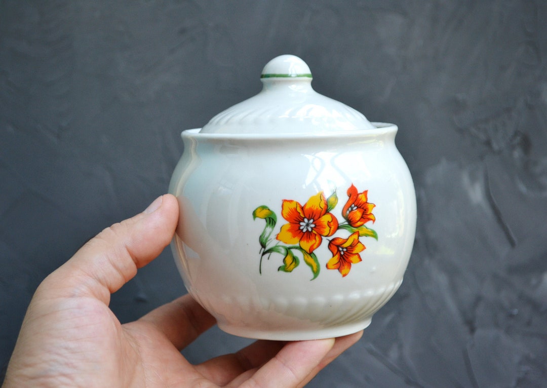 Vintage Ukrainian Porcelain Sugar Bowl Ceramic Sugar Box . - Etsy