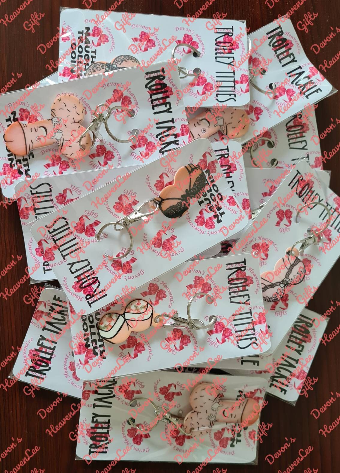 Naughty Trolley Token, Choose the Willy or Boob Shape, Various Designs ...