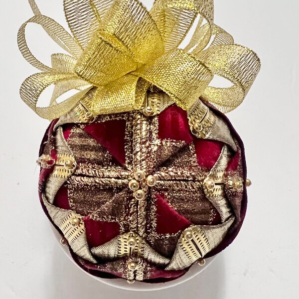 Christmas Ornaments Burgundy - Etsy
