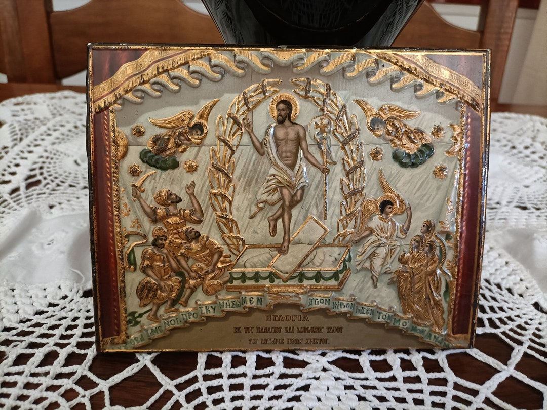 Greek Coptic Icon the Holy Resurrection / Greek Icon the Holy ...