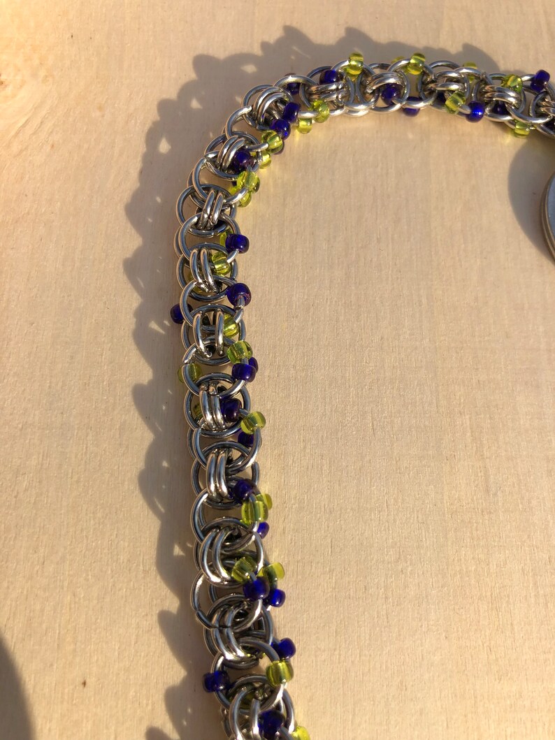 Chainmail Necklace Made With High Quality 304 Stainless Steel & Glass ...