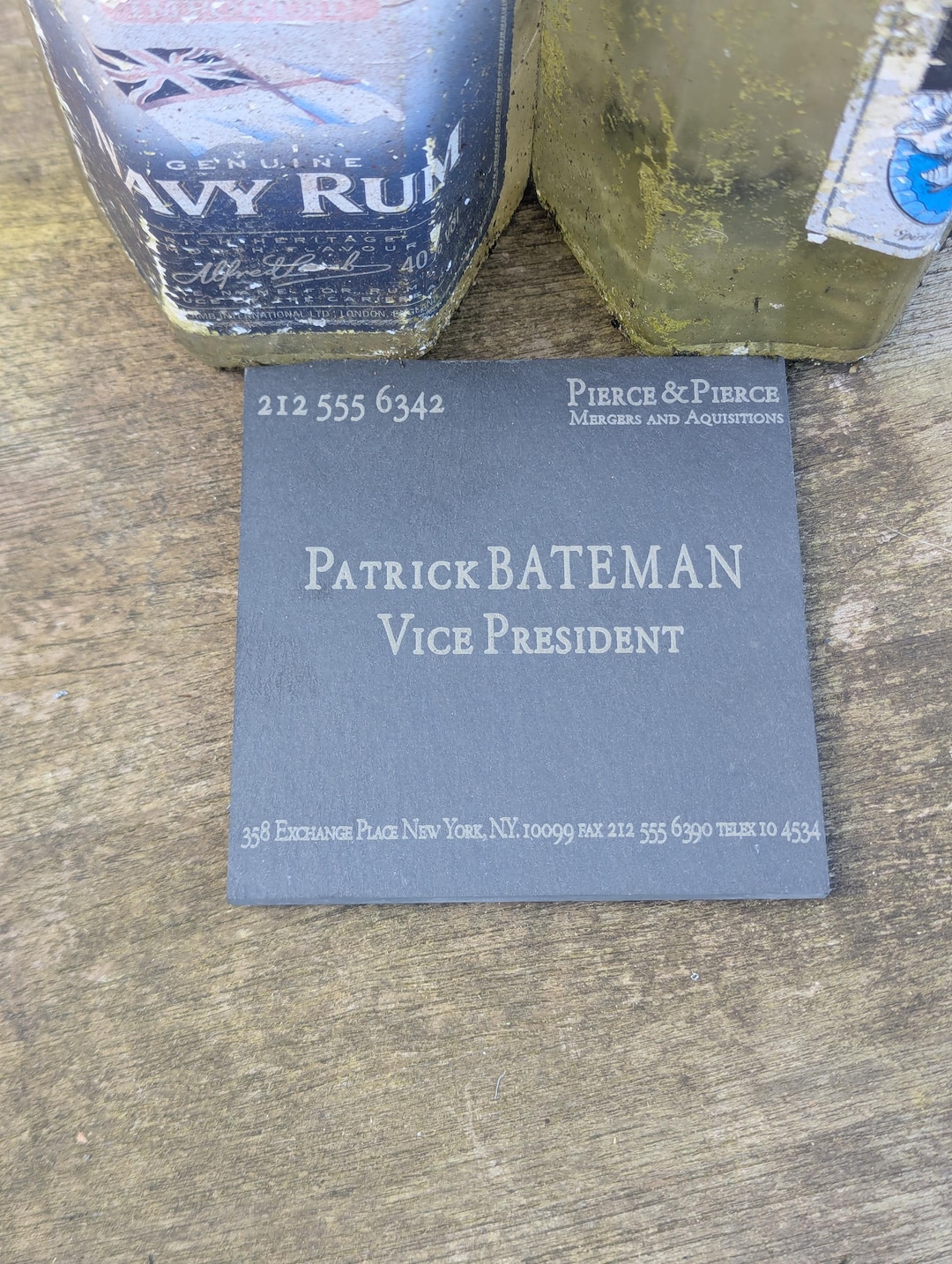 Laser-engraved "patrick Bateman Business Card" ( American Psycho ...