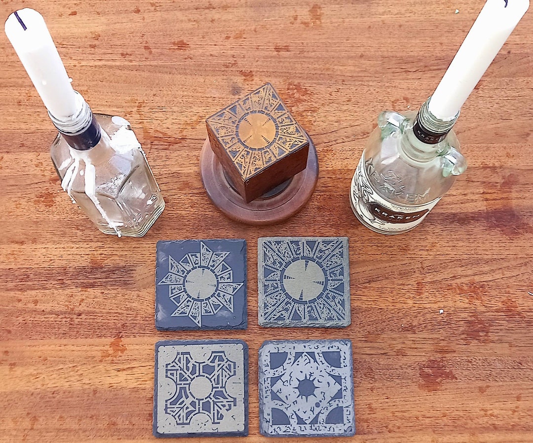 Laser-engraved Hellraiser Puzzle-box Pattern Slate Coasters. - Etsy